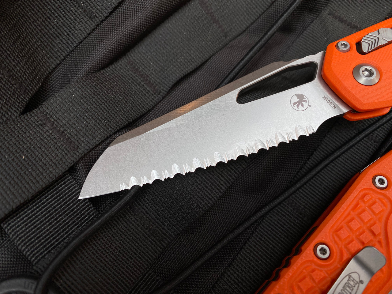 Microtech MSI RAM-LOK Orange G10 Body w/ Stonewashed Full Serrated ...