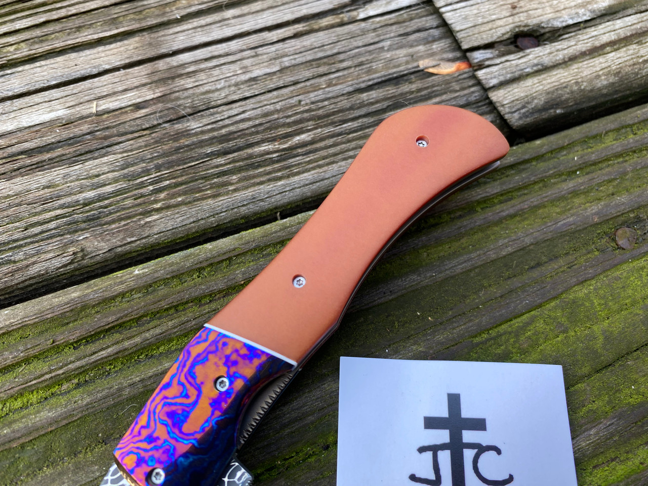 Jason Clark "Persian Recurve" Flipper Anodized Titanium Frame, Red ...
