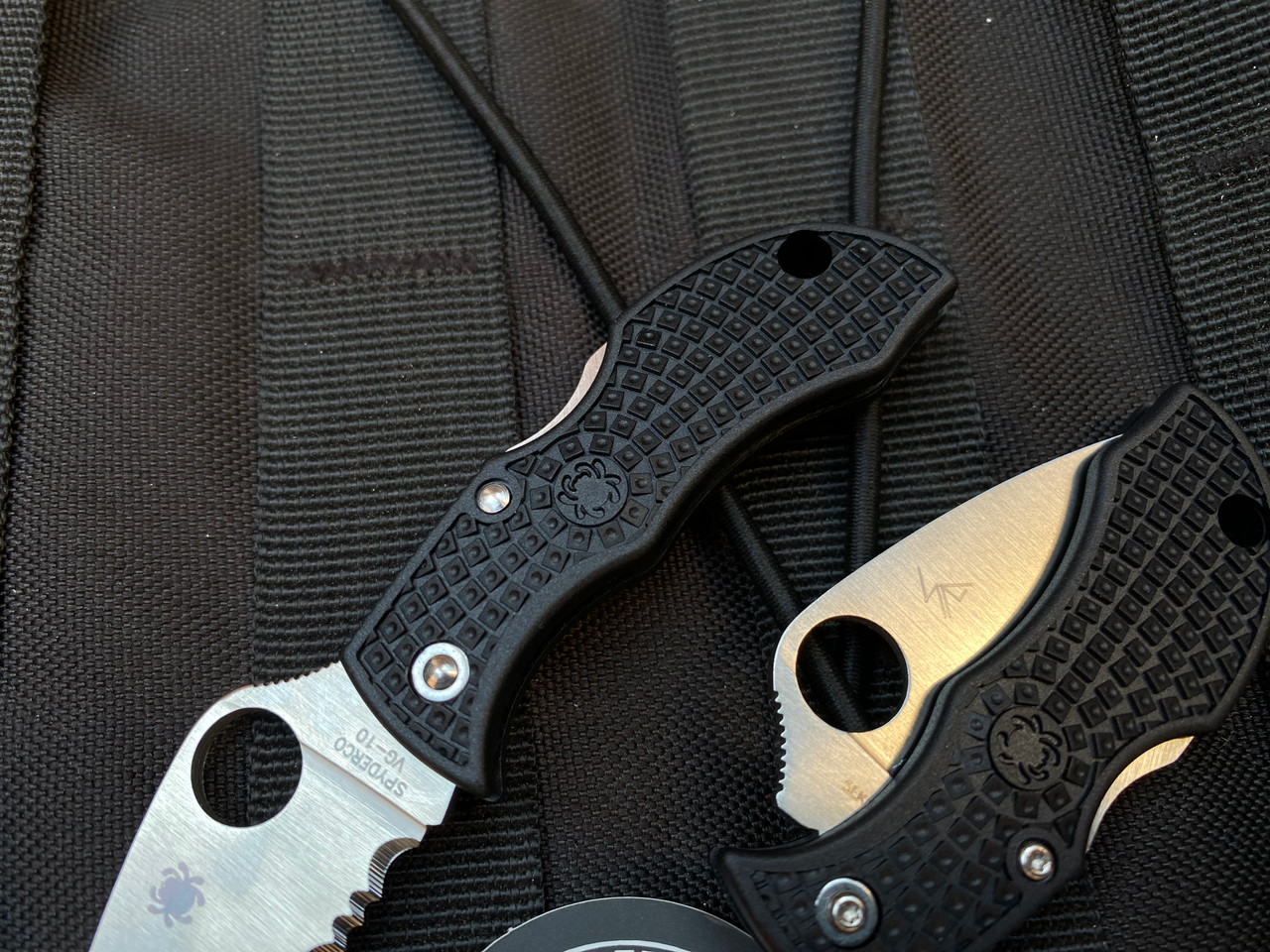 Spyderco Manbug Leaf Folder Black FRN Scales w/ Satin Full Serrated Blade (1.9") MBKLFS