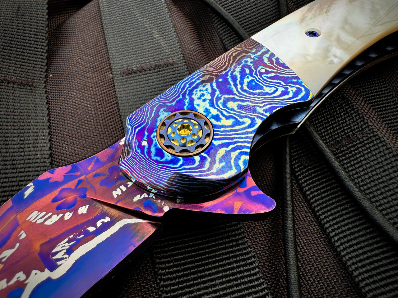Peter Martin XRS Custom Flipper Mother of Pearl Scales and Timascus ...