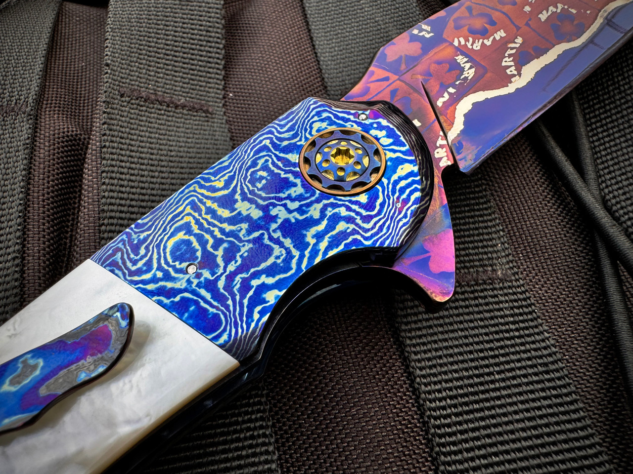 Peter Martin XRS Custom Flipper Mother of Pearl Scales and Timascus ...