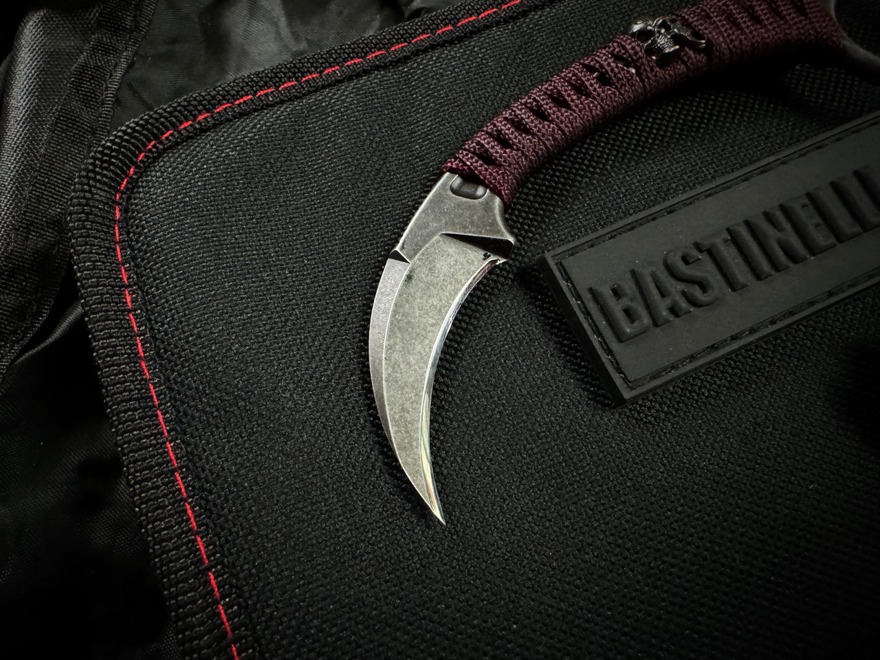 Bastinelli Pika Small Karambit Fixed Blade Custom Cobra Wrap Bronze ...