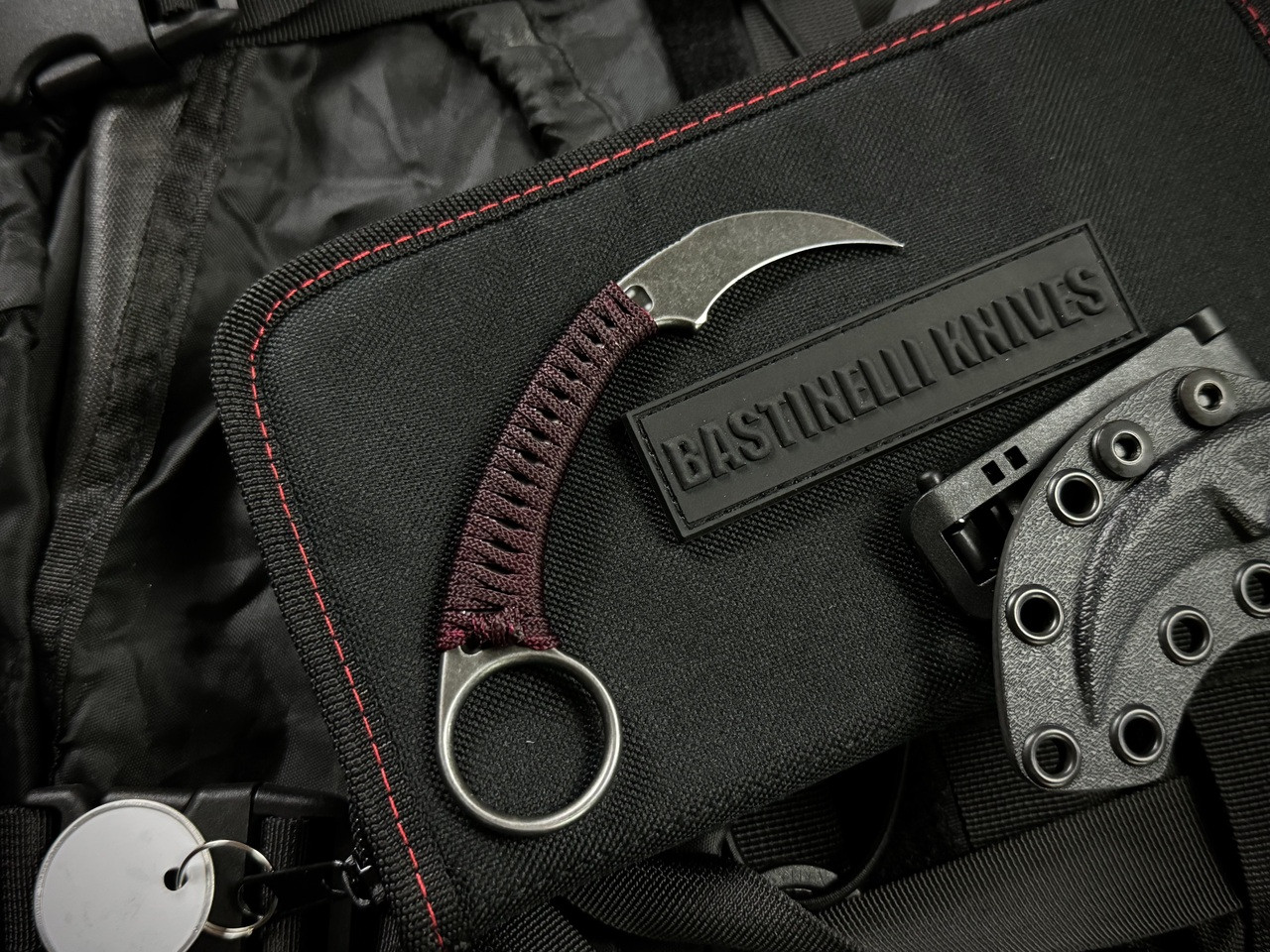 Bastinelli Pika Small Karambit Fixed Blade Custom Cobra Wrap Bronze ...