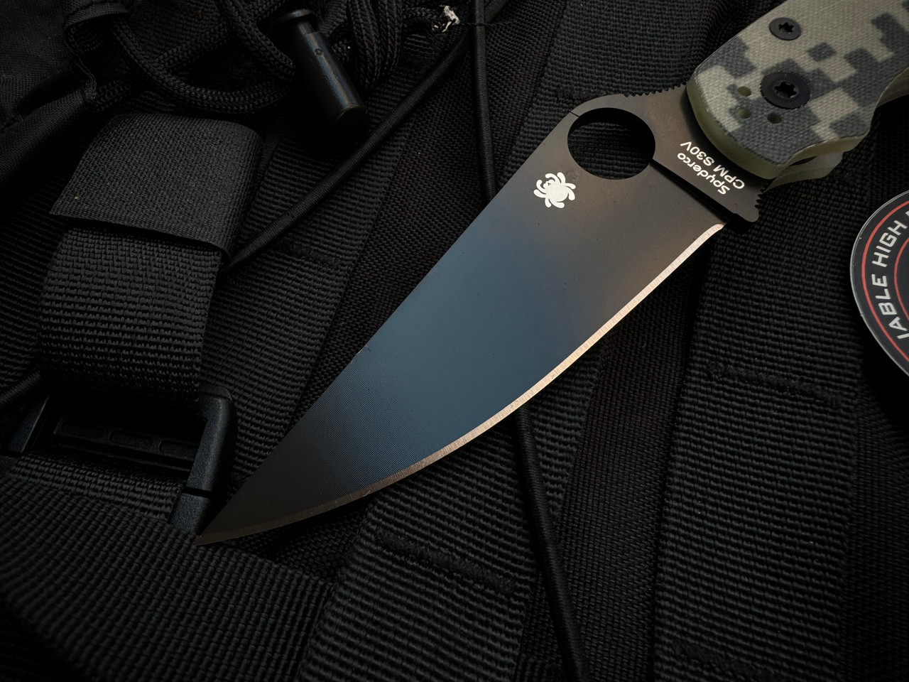 Spyderco Military 2 Folder Camo G10 Body w/ S30V DLC Black Plain Edge ...