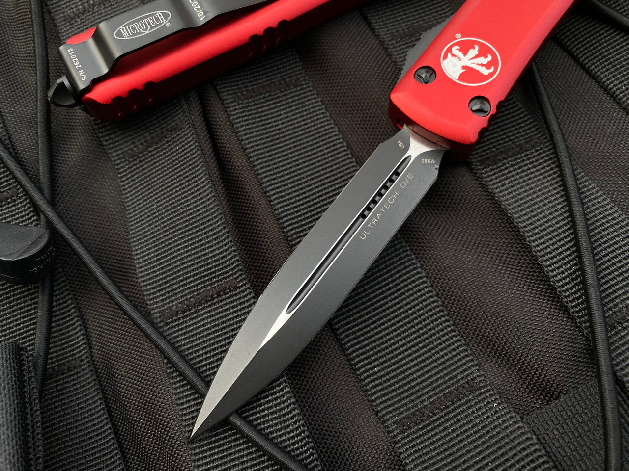 Microtech Ultratech D/E | Red Body Black Blade | NTL