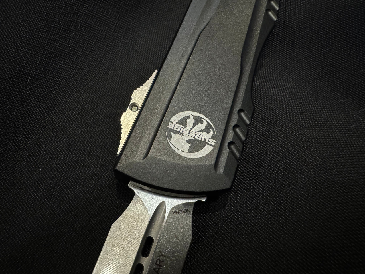 Microtech x SureFire Luminary Zero Blade Play OTF Black Aluminum Body w ...