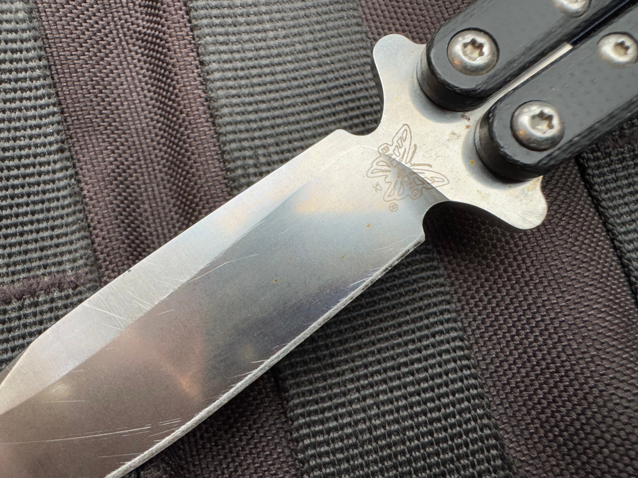 CONSIGNMENT Benchmade Balisong Butterfly Knife Morpho Black G10 and ...