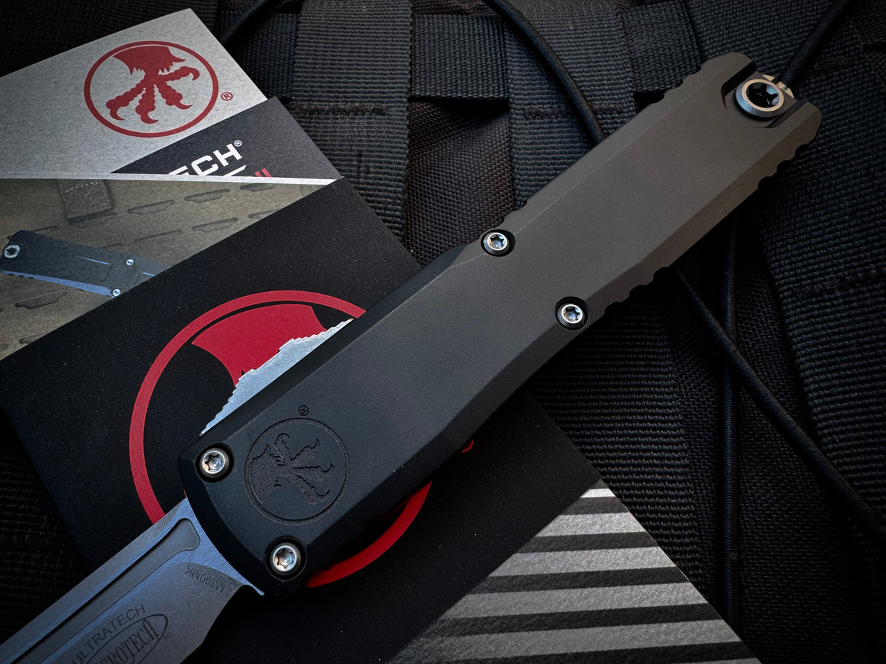 Microtech Ultratech T/E Gen III Zero Blade Play Black Aluminum Body w ...