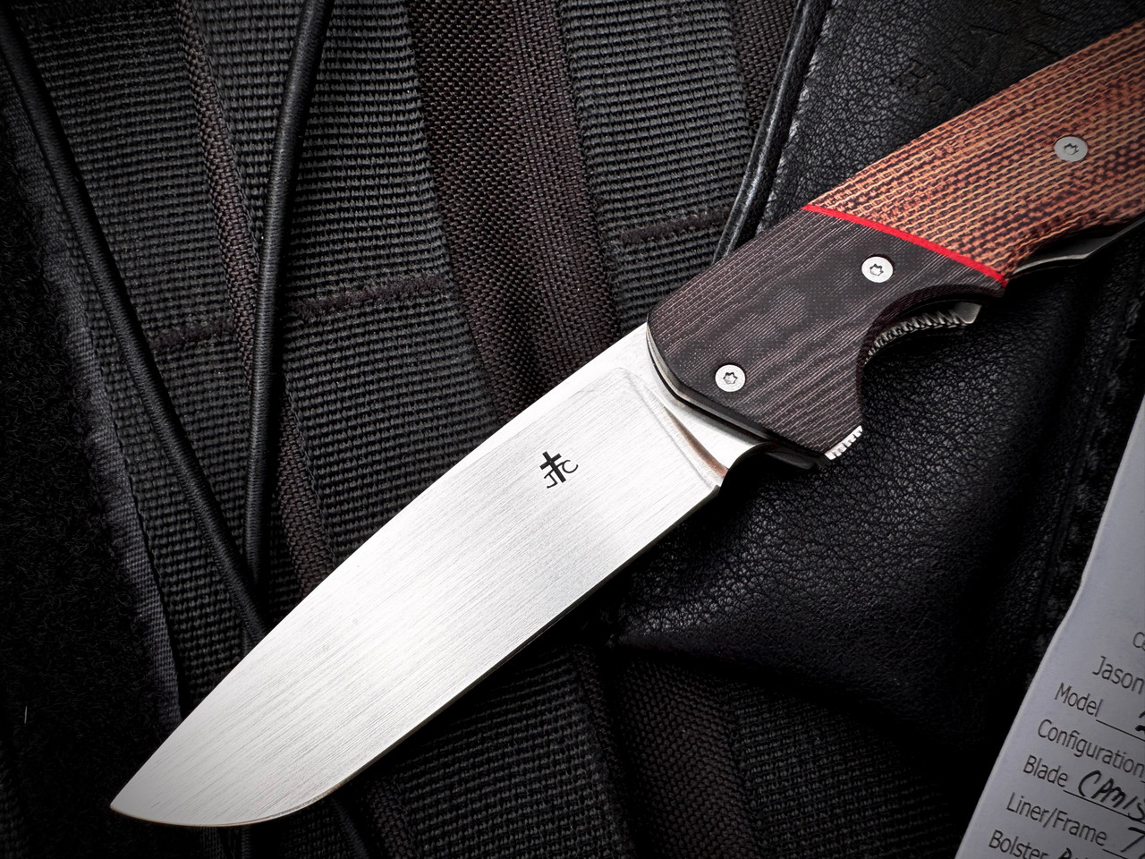 Jason Clark Custom Knives Model 21 Folder Titanium Frame and Canvas ...