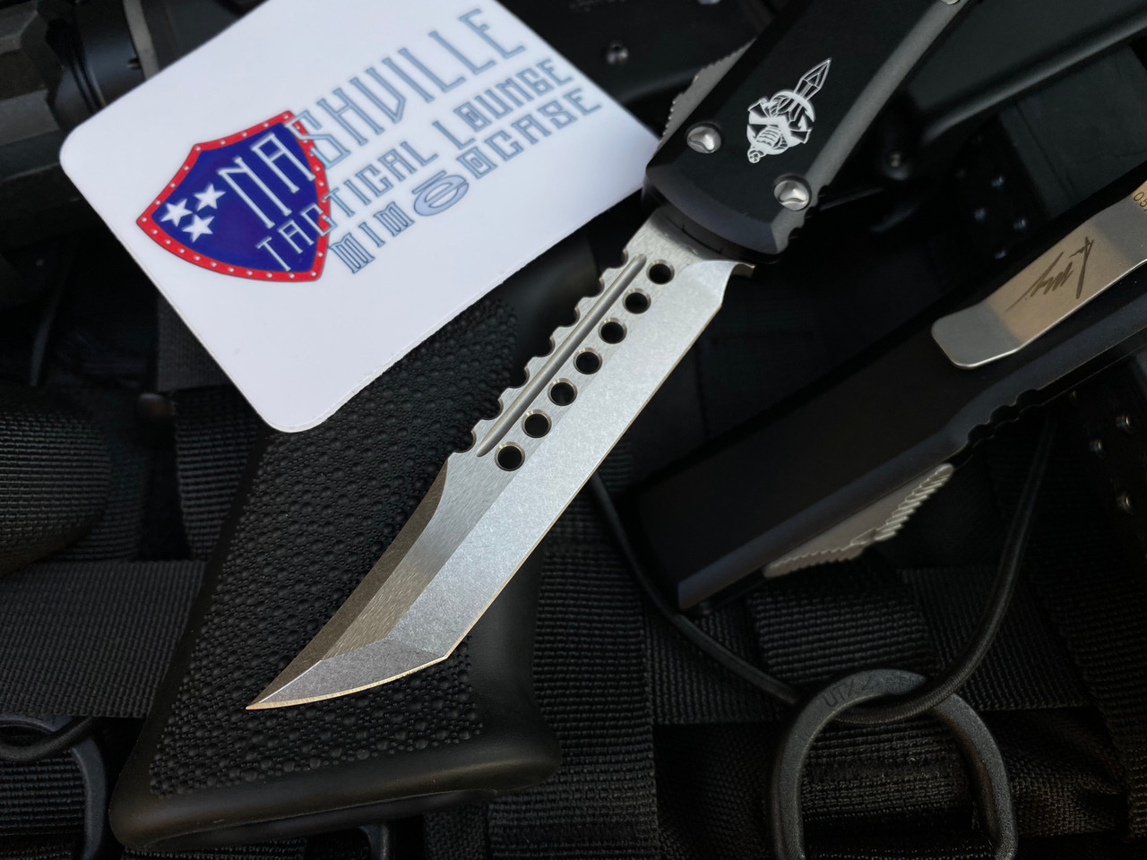 Microtech Ultratech Hellhound | Black and Stonewashed | NTL
