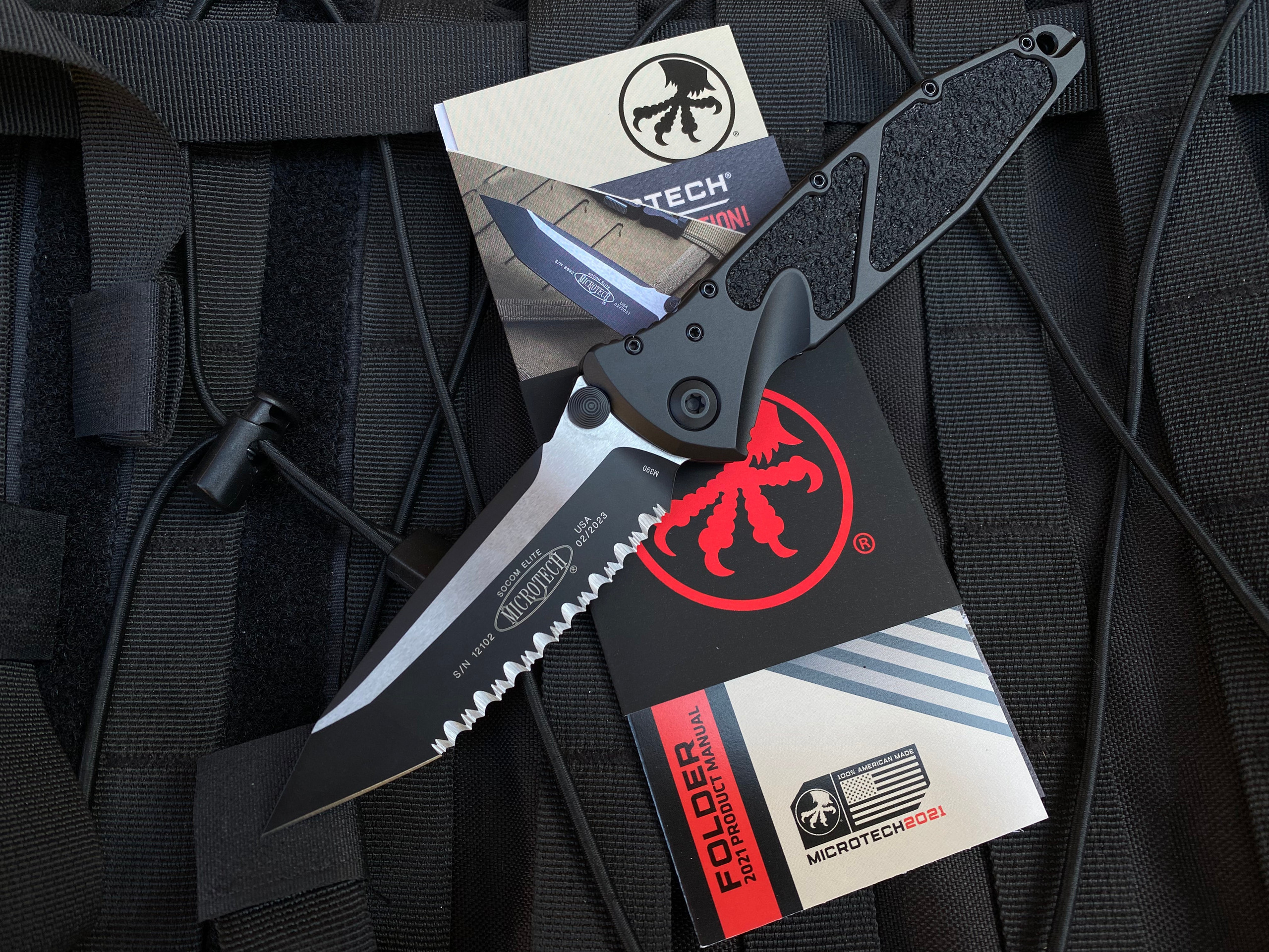 Microtech Socom Elite Te Black Partially Serrated Ntl