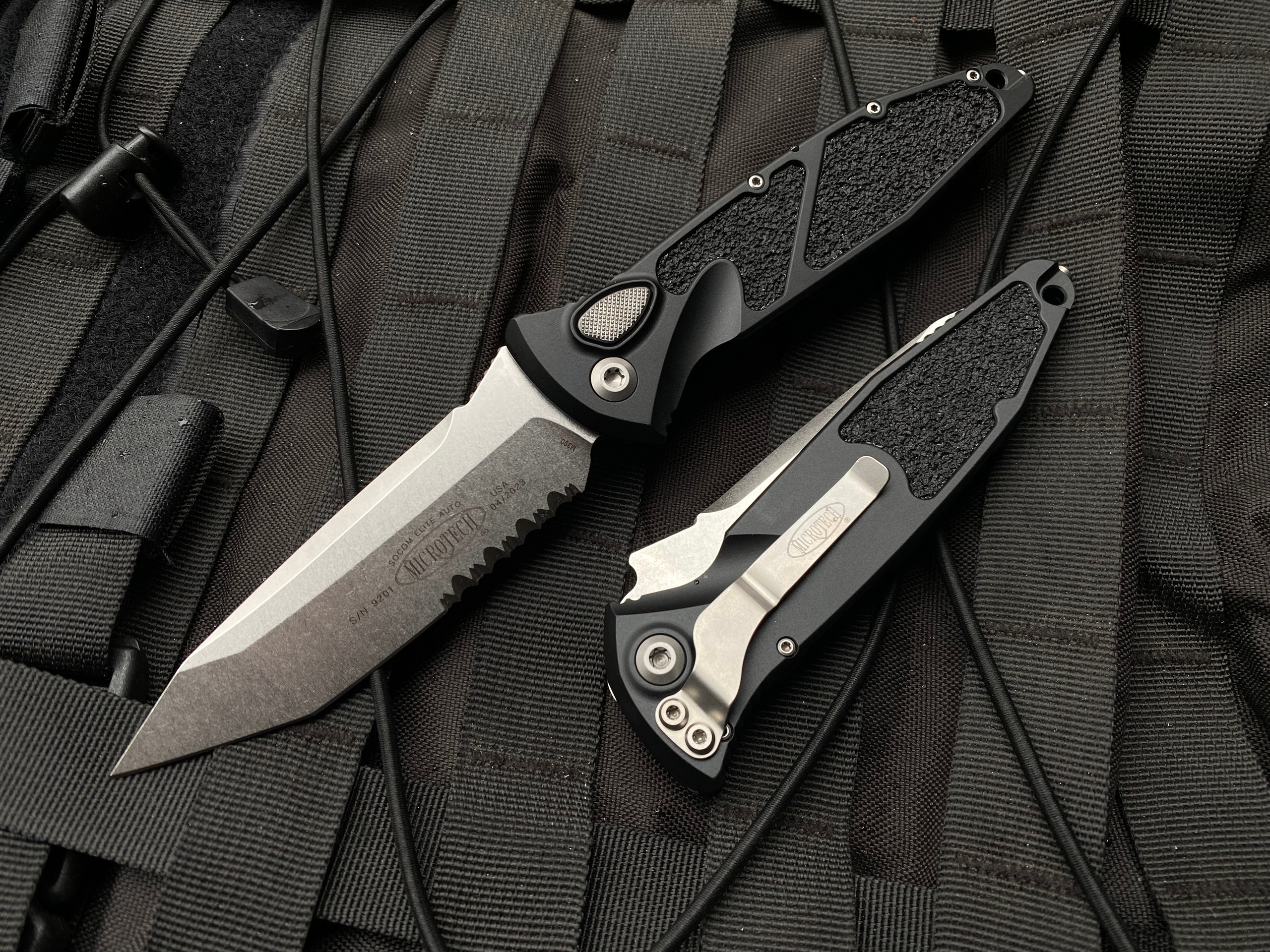 Microtech Socom Elite T/E | Black Partially Serrated | NTL