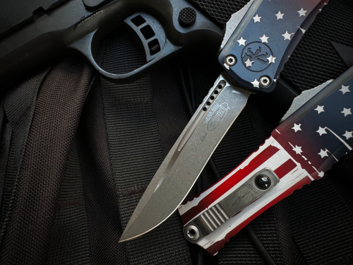 Microtech Hera II Mini Recurve USA Flag Aluminum Body w/ M390MK ...