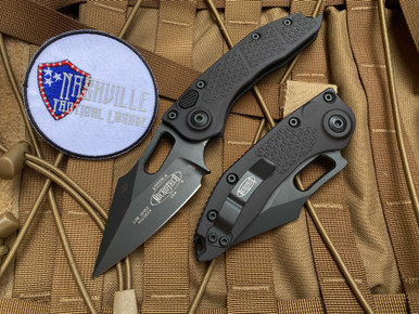 Microtech Stitch Auto | Tactical Black Plain Edge | NTL