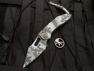 Microtech Stitch Auto | Arctic Camo Full Serrated | NTL