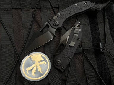 Microtech Stitch Auto | Shadow Black Plain Edge | NTL