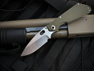 Strider SnG Folder Diagonal Texture OD Green G10 and Stonewashed ...