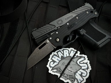 Demko AD20.5 Sharkfoot Folder Textured Black Grivory Body w/ AUS10A ...