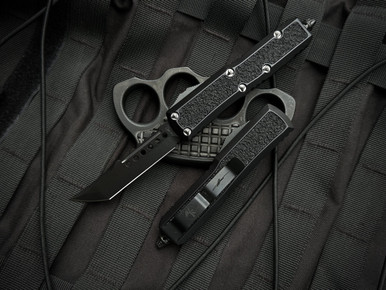Microtech Daytona Hellhound Shadow Black Aluminum Body and DLC Hardware ...