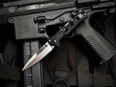 ColdSteel Counter Point 2 Folder Black Griv-Ex Handle w/ Satin Plain ...