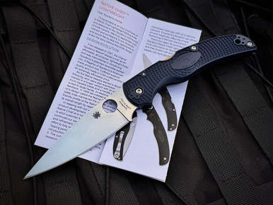 Spyderco Native Chief Dark Blue Lightweight FRN Scales w/ S110V Plain ...