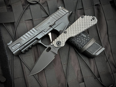 Strider SnG Folder Gunner Titanium Body w/ Magnacut Black Plain Edge Blade