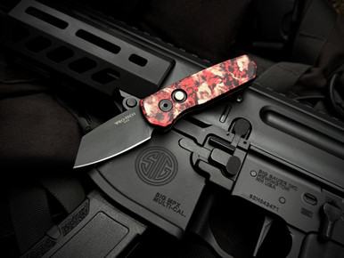 Pro-Tech Knives Runt 5 Crimson Tiger Anodized Camo Aluminum Body and ...