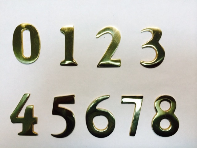 2" Williamsburg Brass Numbers - Addresses of Distinction