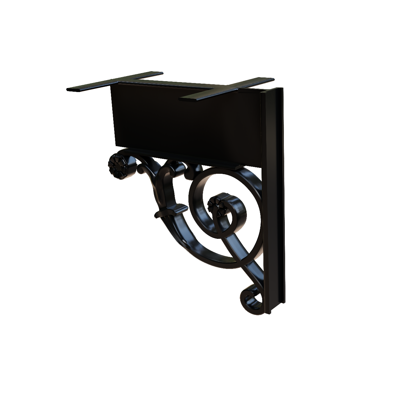 Essex Mailbox Bracket with 2" Gold Vinyl Numbers - Addresses of Distinction