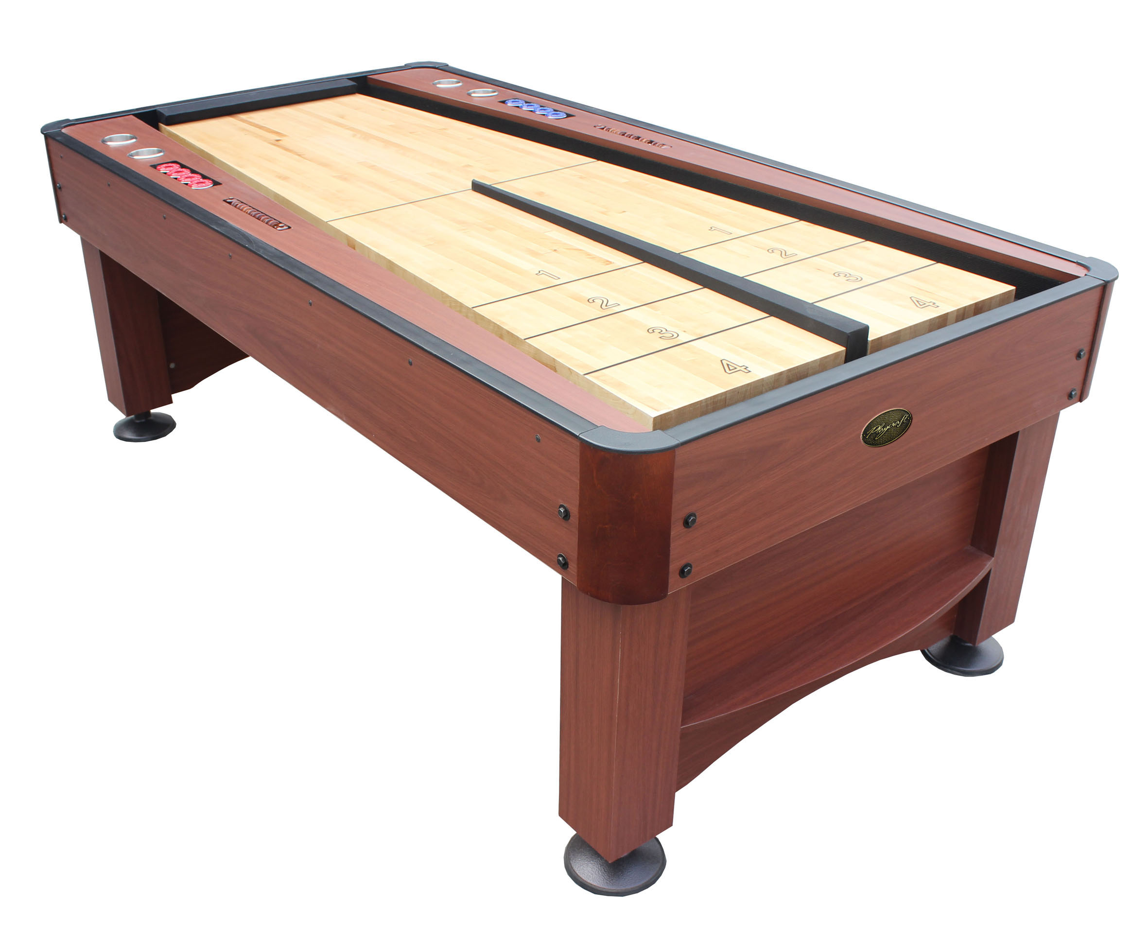 Switchback 7’ Shuffleboard Table, Cherry - Playcraft