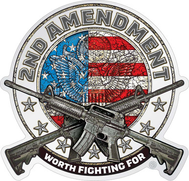 2nd Amendment Distressed 2nd Amendment White vinyl Reflective Decal ...