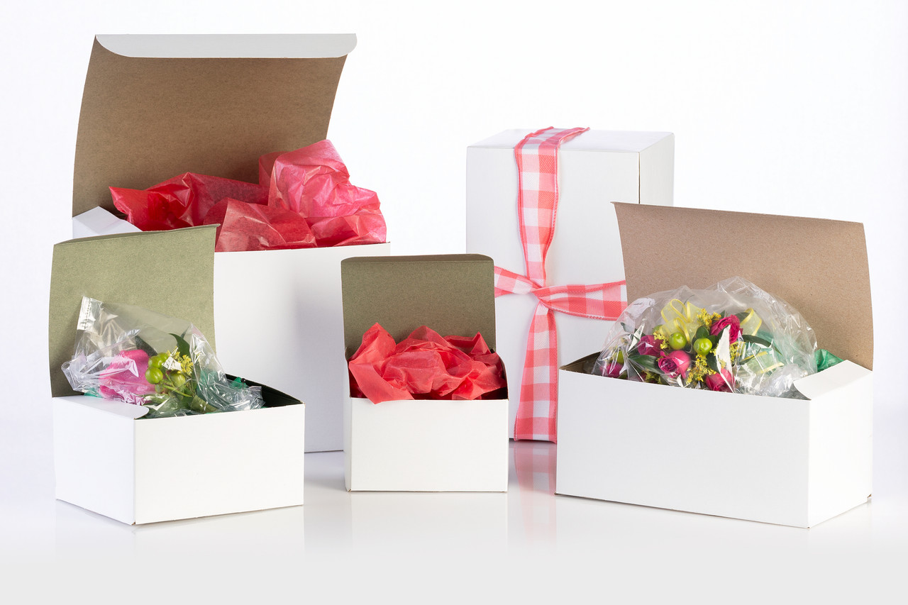 Petal White Boutonniere & Corsage Boxes - WrapSmart