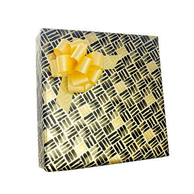 Gold Brushstrokes Metallized Gift Wrap