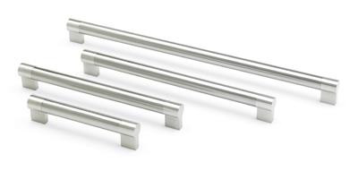 KEYHOLE, Bar Handle, 456mm Centres, Brushed Nickel