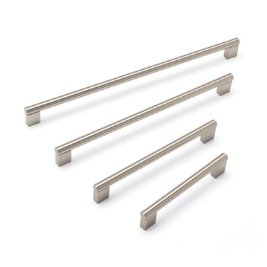 ARIES, Bar Handle, 198mm Centres, Brushed Nickel