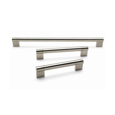 SPLAYED OVAL, Bar Handle, 160mm Centres, Brushed Nickel
