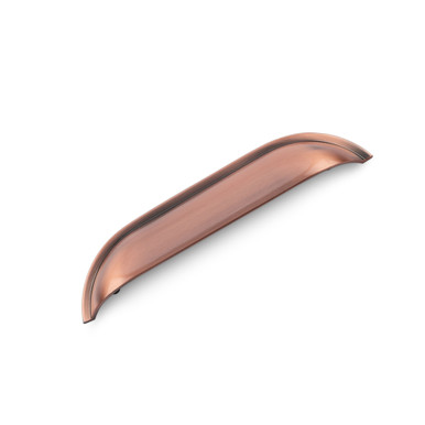WINDSOR, Shell Handle, 128mm Centres, Antique Copper, handle, kitchen ...