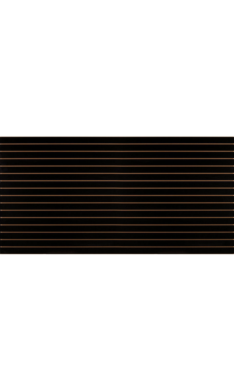 4 Foot x 8 Foot Horizontal Black Slatwall Panel