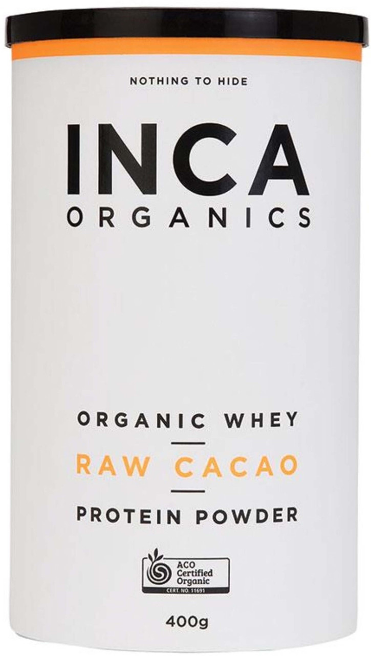 INCA Organics Organic Whey Raw Cacao Protein Superfood Powder 400g ...