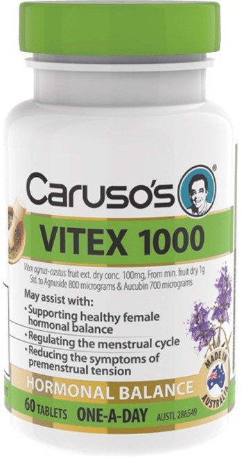Caruso’s Natural Health Vitex 1000mg 60 Tabs - Free Shipping