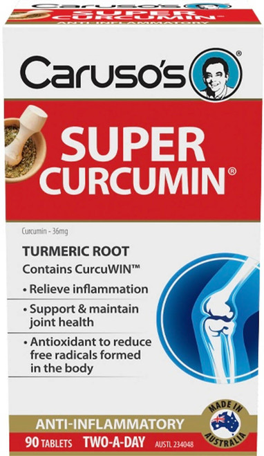 Caruso’s Natural Health Super Curcumin Arthritis Relief 90 Tabs - Free ...