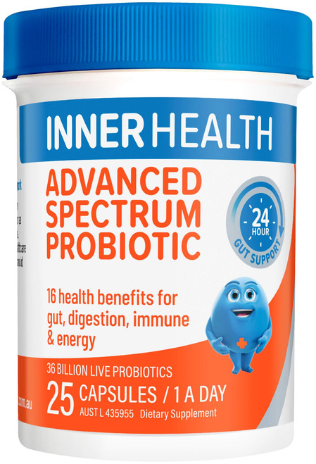 Inner Health Advanced Spectrum Probiotic 25 Caps - Free Shipping