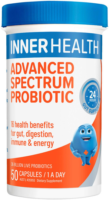 Inner Health Advanced Spectrum Probiotic 50 Caps - Free Shipping