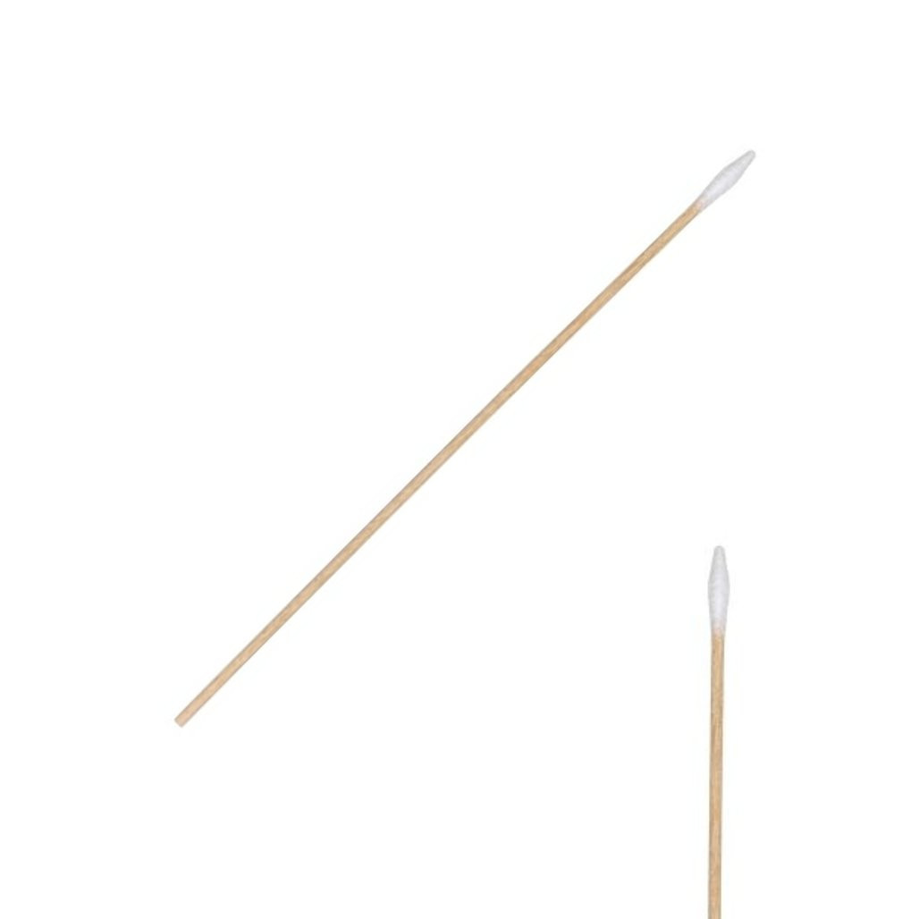 Puritan Mini Tapered Tip Low Lint Cotton Swab, 6 in. Wood Shaft - AllSwabs