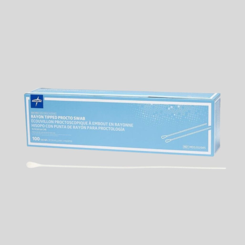 Medline Proctoscopic Non-Sterile Jumbo Tip Rayon Swabs