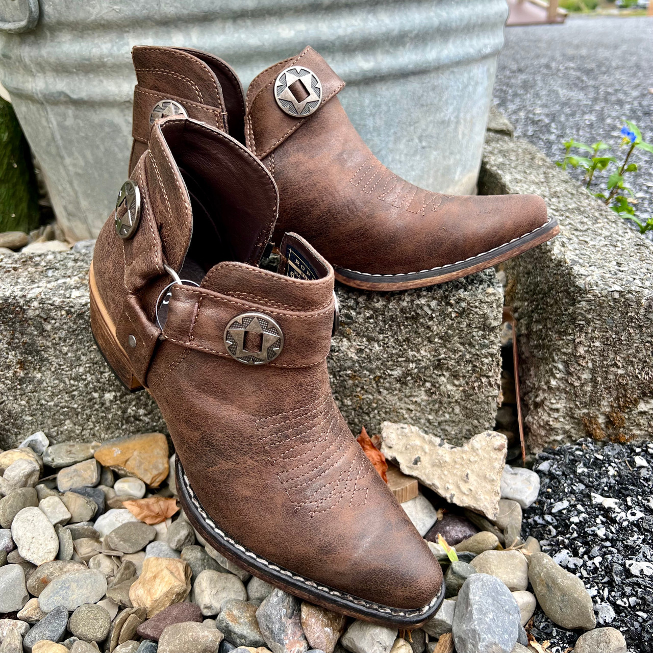 Roper Women's Ava Harness Brown Short Bootie 09-021-1567-3487 BR