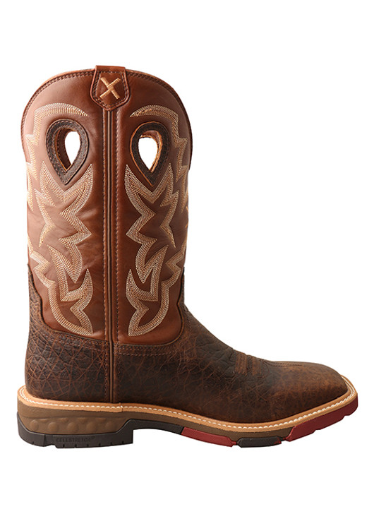 Twisted X Mens 12″ Alloy Toe Western Work Boot With Cellstretch® Mxbaw02