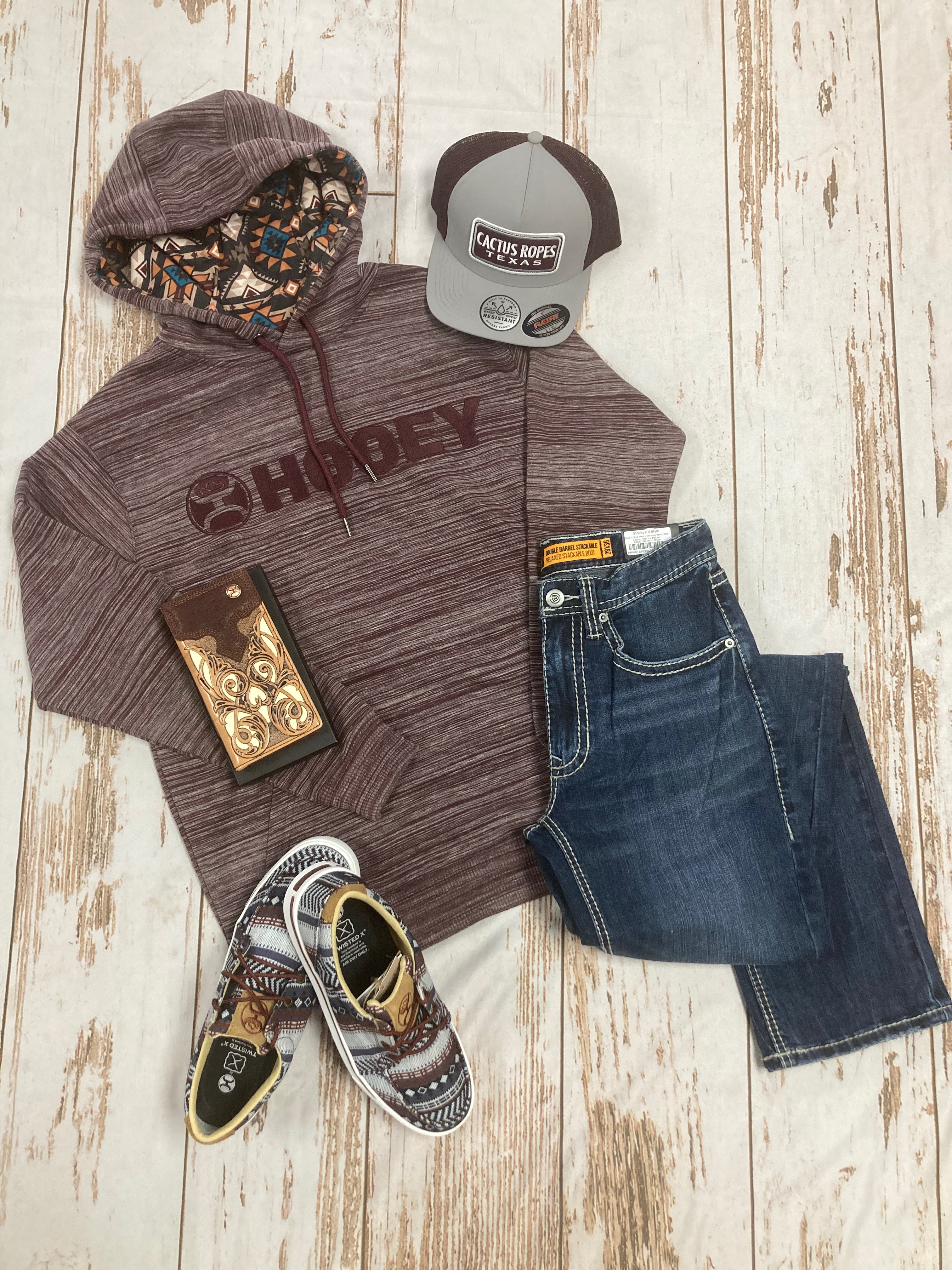 Men's Maroon Outfit of the Day - Stockyard Style