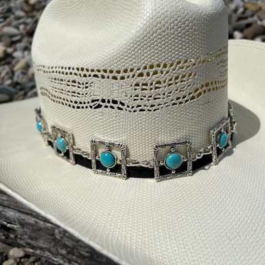Callie Turquoise Chain Hat Band HB-Callie - Stockyard Style