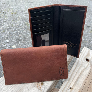 Justin Medium Tan Buffalo Leather Rodeo Wallet 2610495662 - Stockyard Style